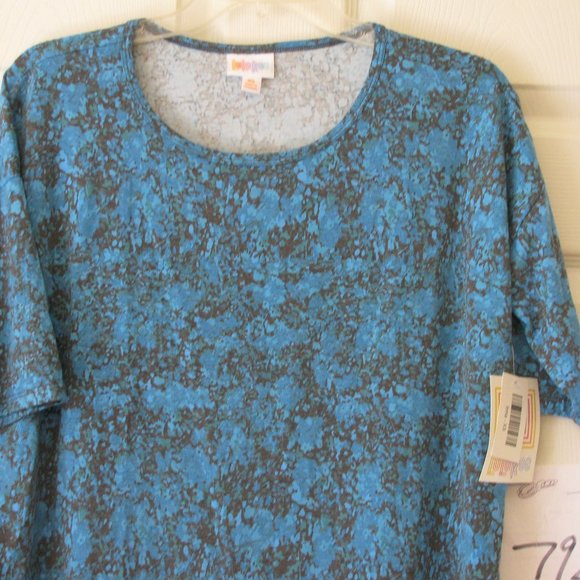 LuLaRoe | Tops | 25 Lularoe Irma Top Xs Nwt 36 Blue Floral Tunic High ...